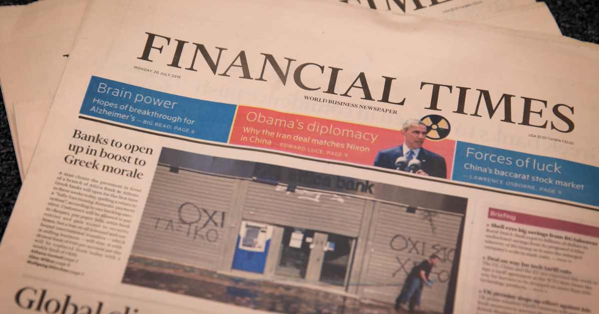 Why are financial newspaper printed on pink paper?